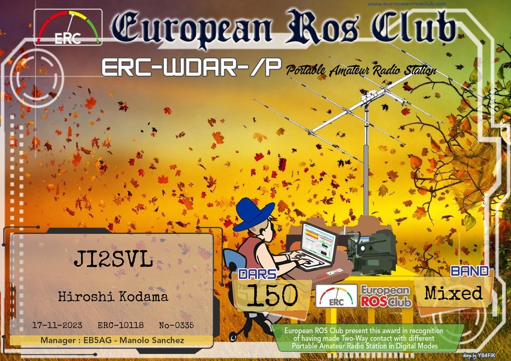 久々のデジタルアワード: JI2SVL